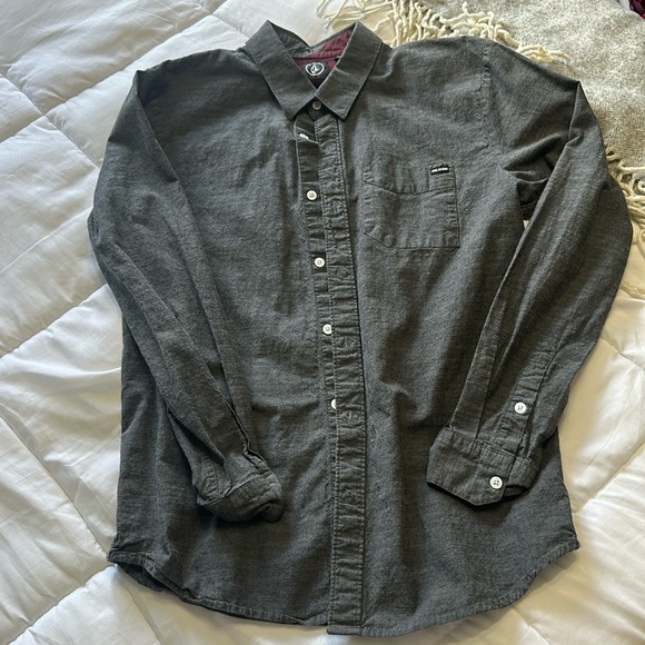 Volcom | Shirts | Mens Grey Button Down | Poshmark